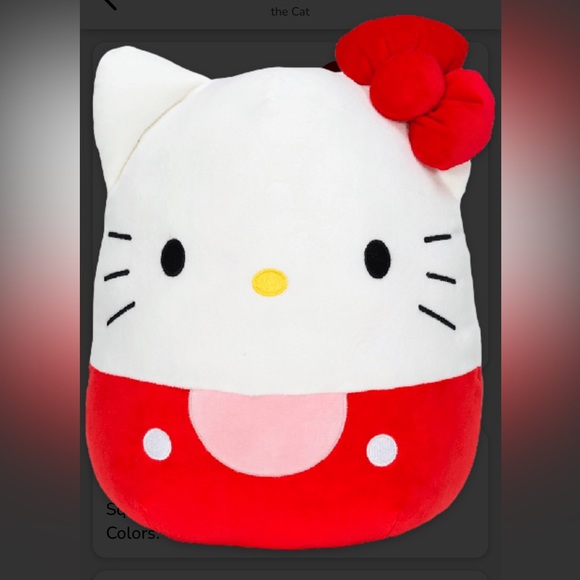 Squishmallows | Toys | Squishmallows Hello Kitty The Cat With A Red Bow ...